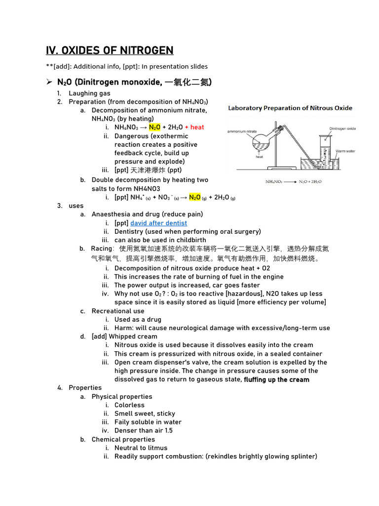 Chapter-6IV-VI | PDF | Nitrous Oxide | Nitric Acid