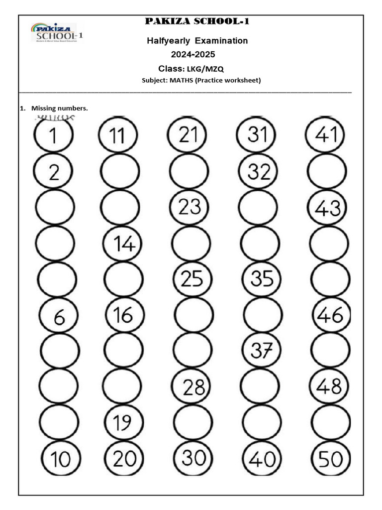 MATHS HY Practice Worksheet | PDF