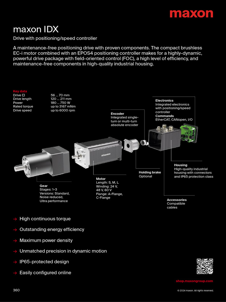 Datasheets IDX 56 Compact Drive 0724 EN | PDF | Electric Motor ...