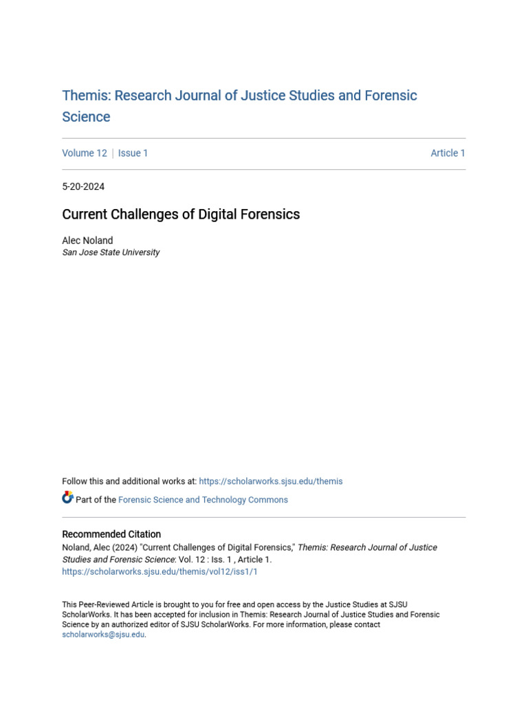 Current Challenges of Digital Forensics | PDF | Digital Forensics ...