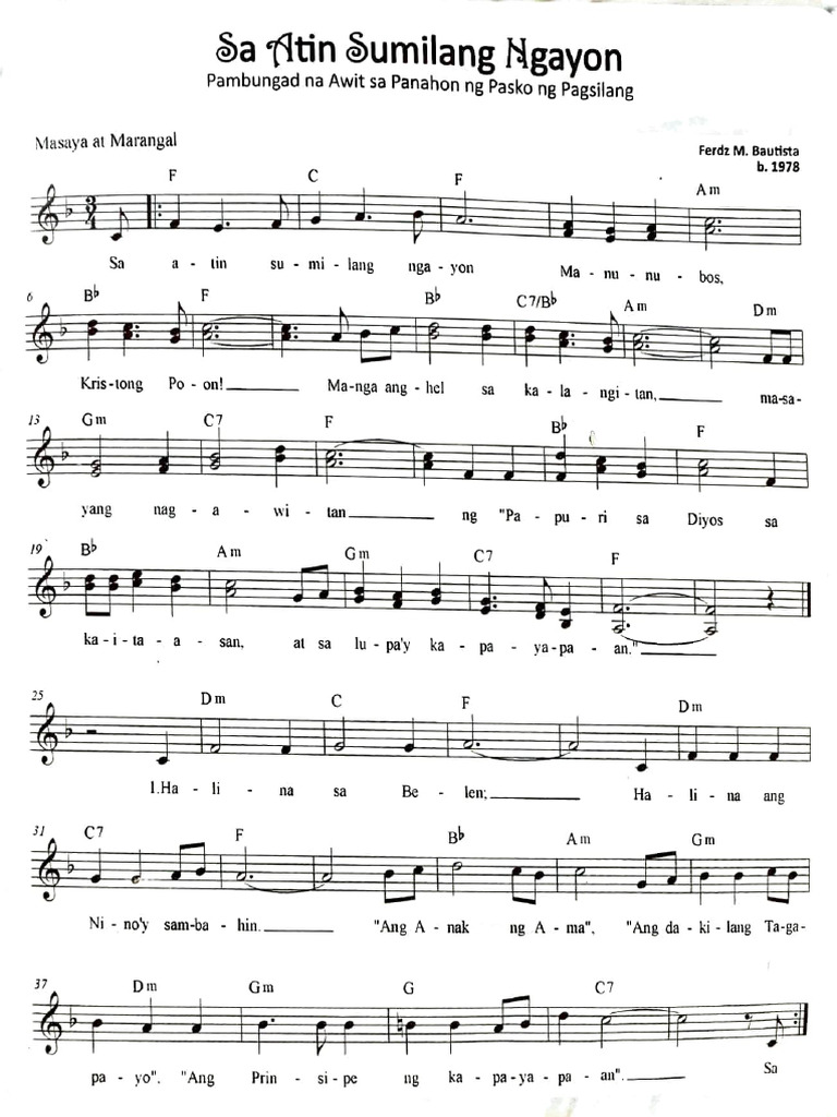 Sa Atin Sumilang Ngayon | PDF