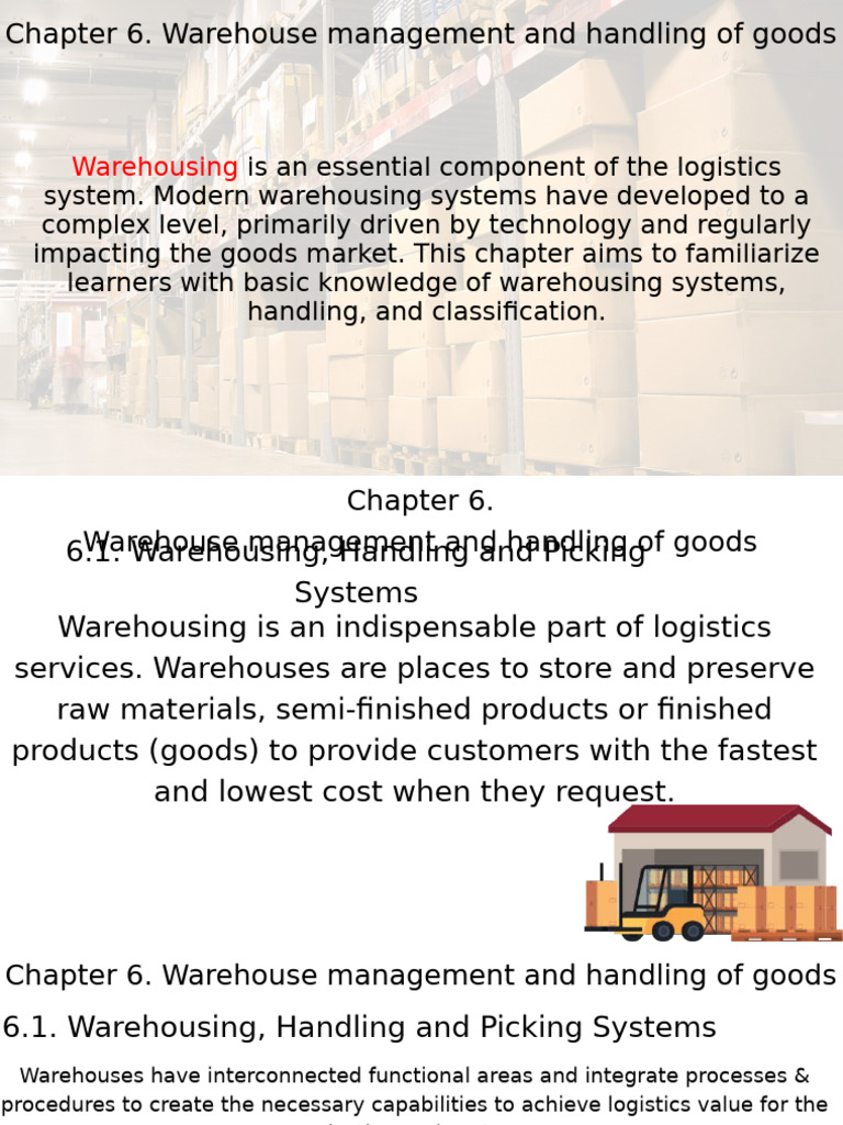 QUẢN TRỊ LOGISTICS - C6 | PDF | Warehouse | Logistics