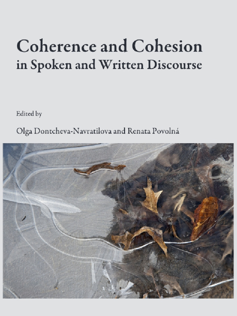 Coherence and Cohesion in Spoken and Written Discourse | PDF | Linguistics | Discourse