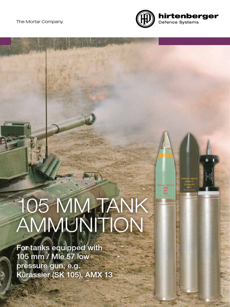 105 MM Tank Ammunition | PDF | Ammunition | Ballistics