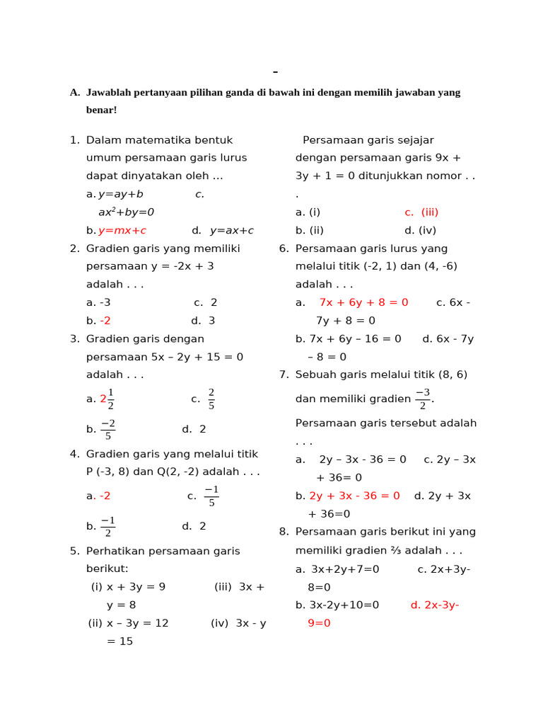 Review UH Bab 3 Dan 4 Ganjil | PDF
