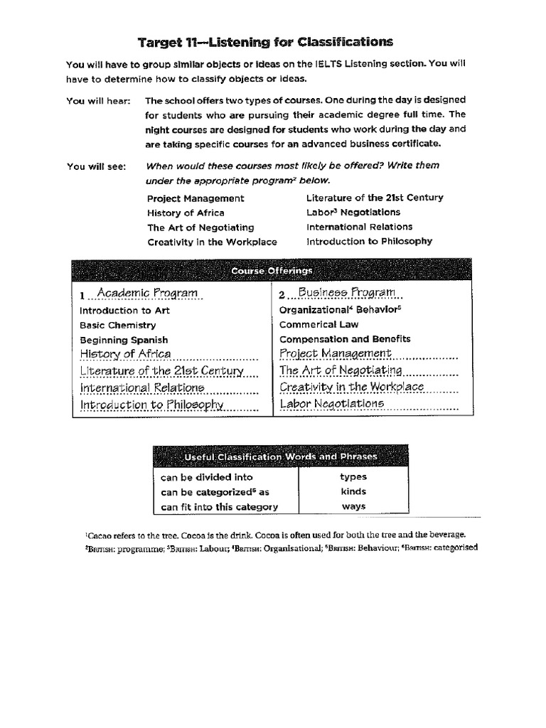 Listening For Clasification | PDF