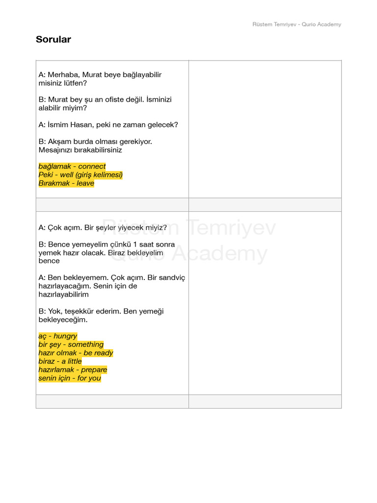 Komplike Diyaloglar - O Dev | PDF