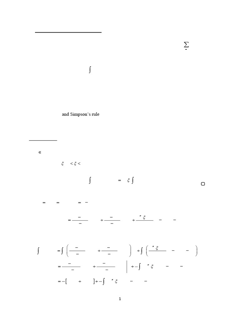 Numerical Integration Notes | PDF | Applied Mathematics | Mathematics ...