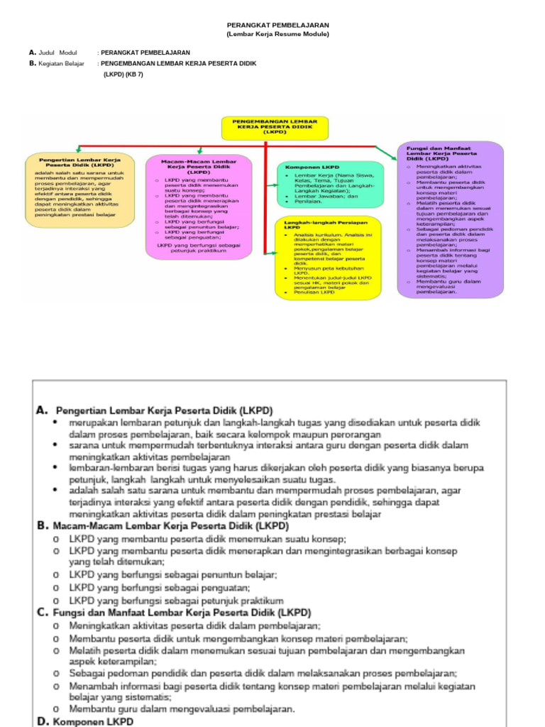 LK RESUME KB 7 Pengembangan LKPD | PDF