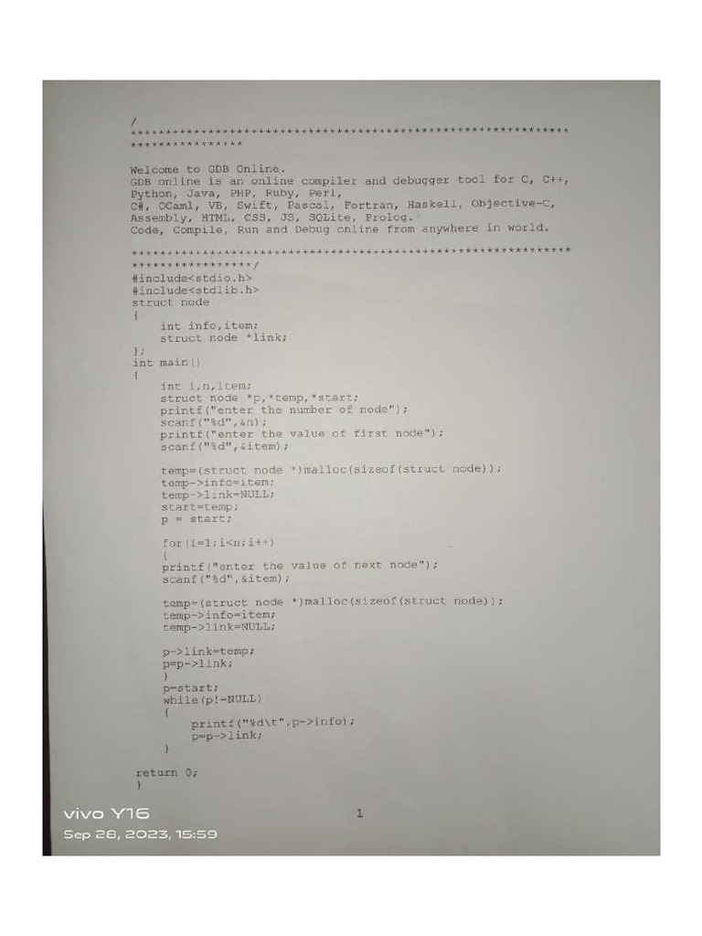 Single Linked List Programs | PDF