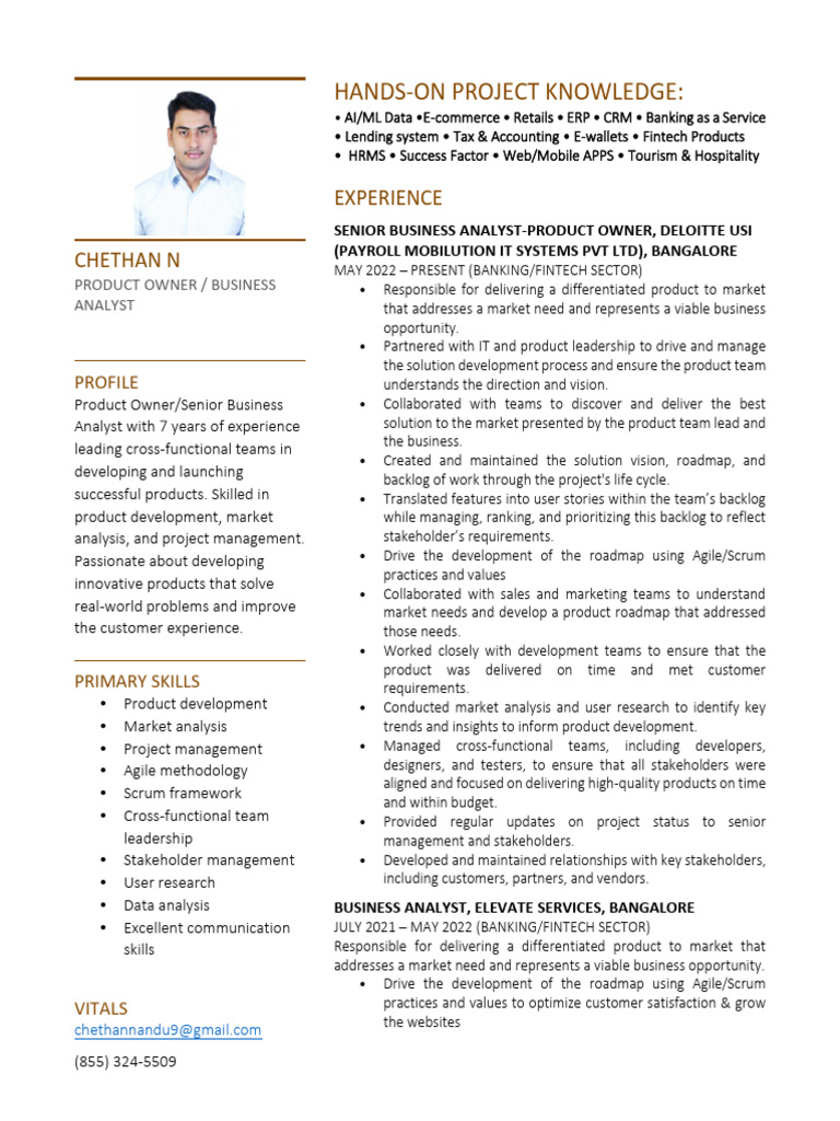 Chethan_Resume | PDF | Scrum (Software Development) | Agile Software ...