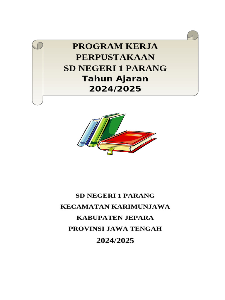 Program Perpustakaan SD Contoh 1 | PDF