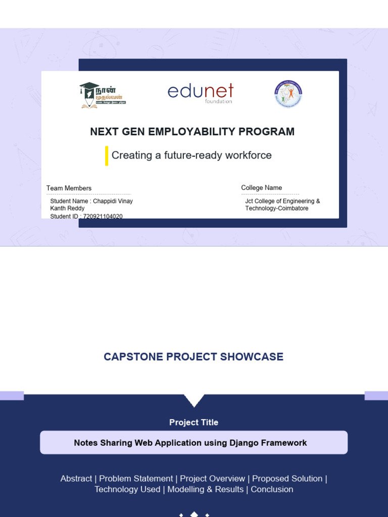 Notes Sharing Web Application Using Django Frame (4020, JCTCET) | PDF ...