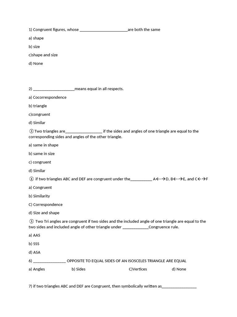 Ix B Triangles Test 2 | PDF