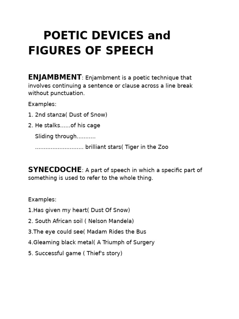 POETIC DEVICES | PDF