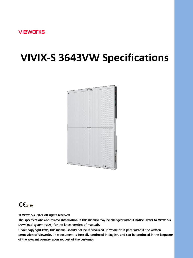 VIVIX-S 3643VW Detector Specs | PDF | Medical Device | International ...