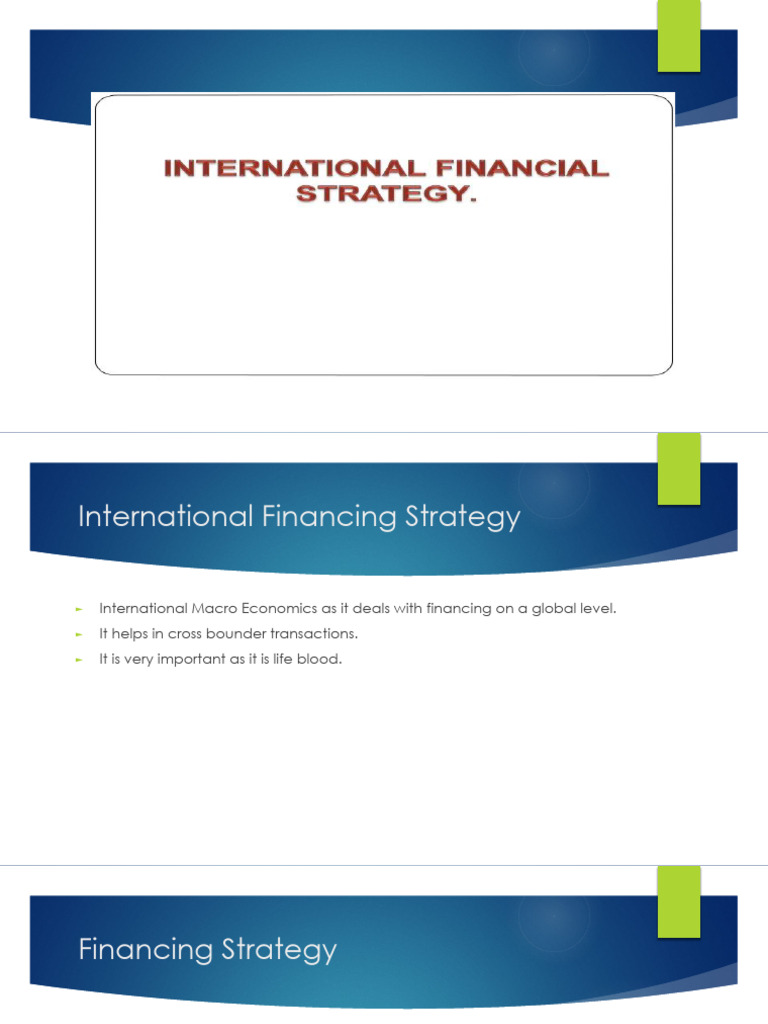 International Business Finance Strategy | PDF