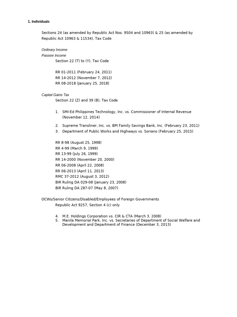 Nov-20-Tax-Outline | PDF | Internal Revenue Code | Internal Revenue Service