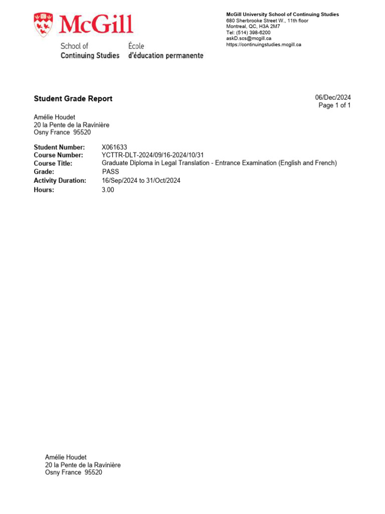 Student Achievement Report | PDF