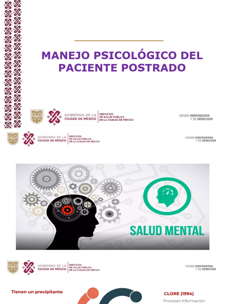 Manejo Psicológico Del Paciente Postrado | PDF | Trastorno depresivo mayor | Suicidio