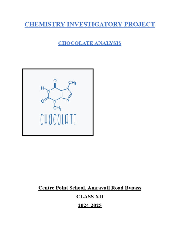 Chocolate Nutrient Analysis Project | PDF | Chocolate | Foods