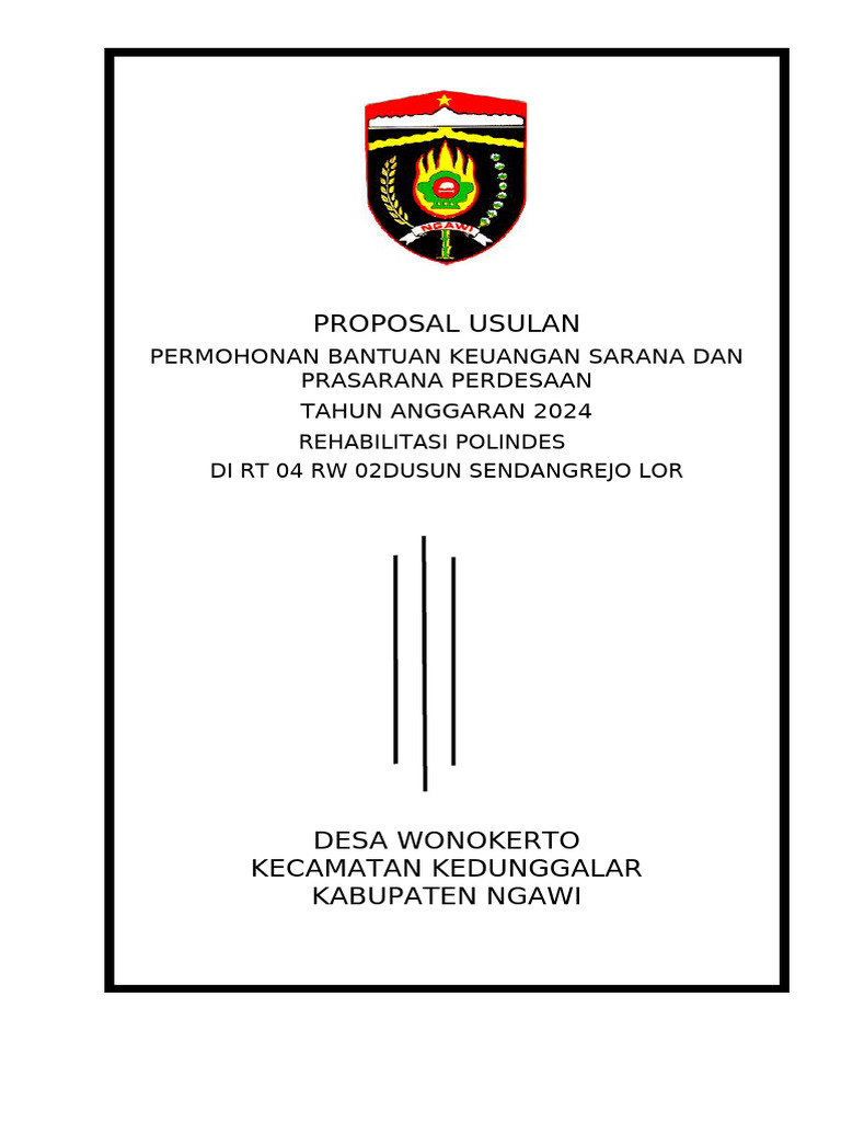 Proposal Usulan BK Polindes | PDF