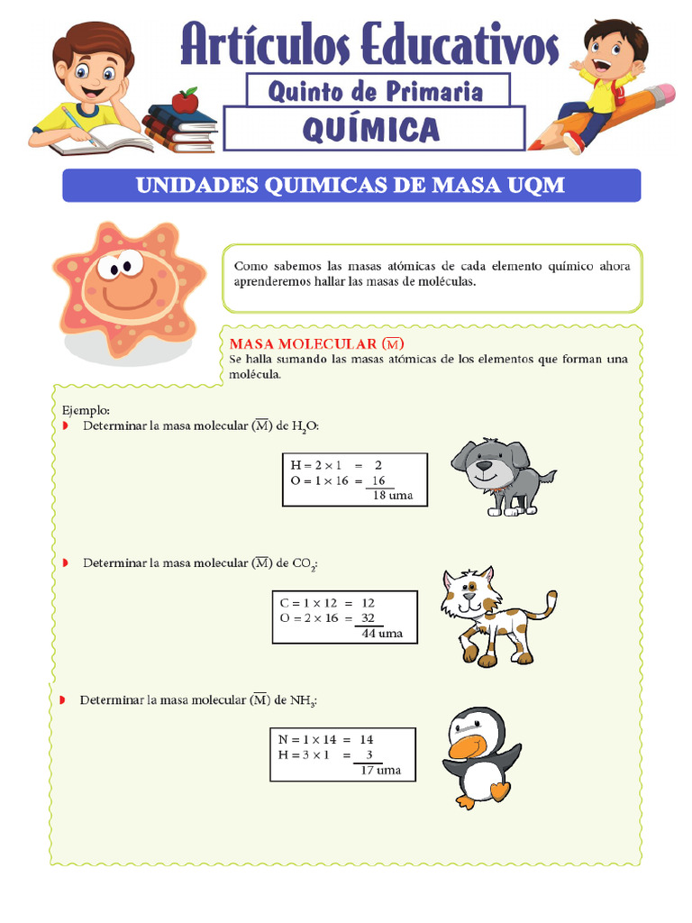 Unidades Quimicas de Masa UQM Para Quinto de Primaria | PDF