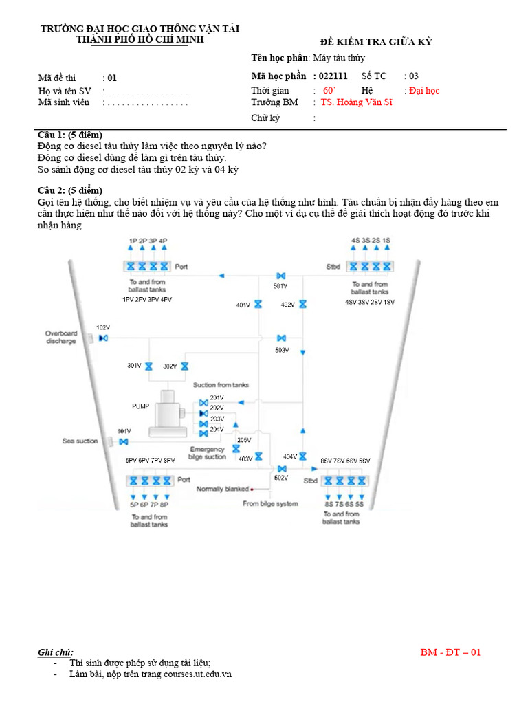 Đề KTGK-MTT 022111-03 | PDF