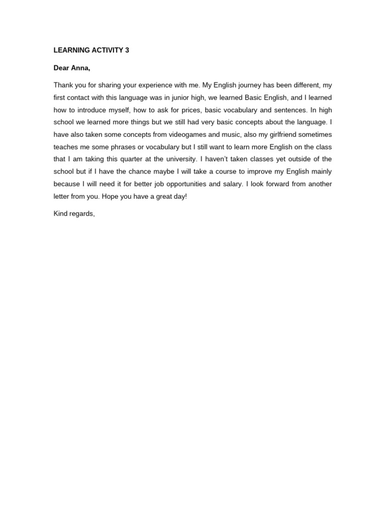 Learning Activity 4 | PDF