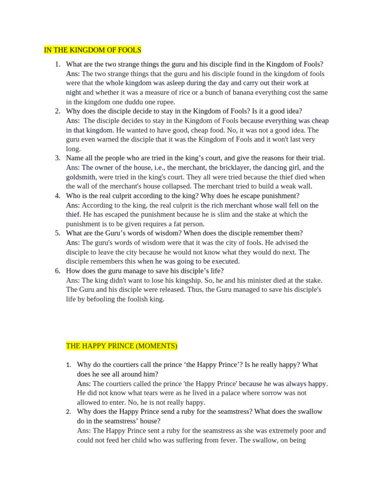 What are the two strange things the guru and his disciple find in the ...