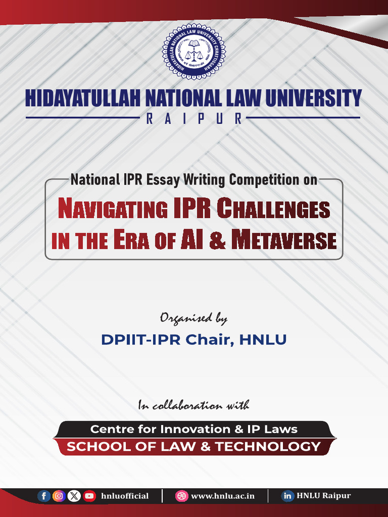 Brochure - National IPR Essay Writing Competition | PDF | Intellectual Property | Artificial ...