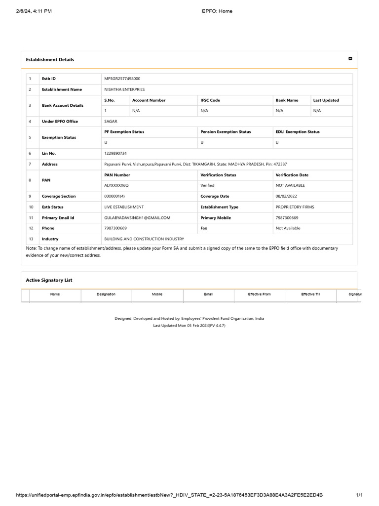 Epfo Home Pdf