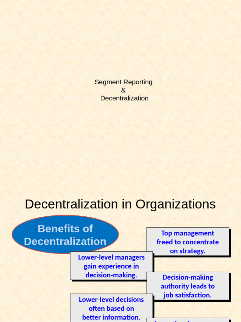 L-8 Segment Reporting & Decentralization | PDF | Return On Investment ...