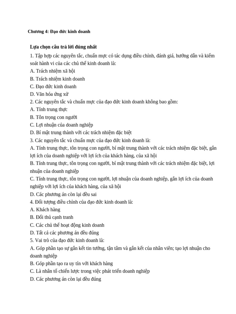 CHTN - Chương 4.SV | PDF