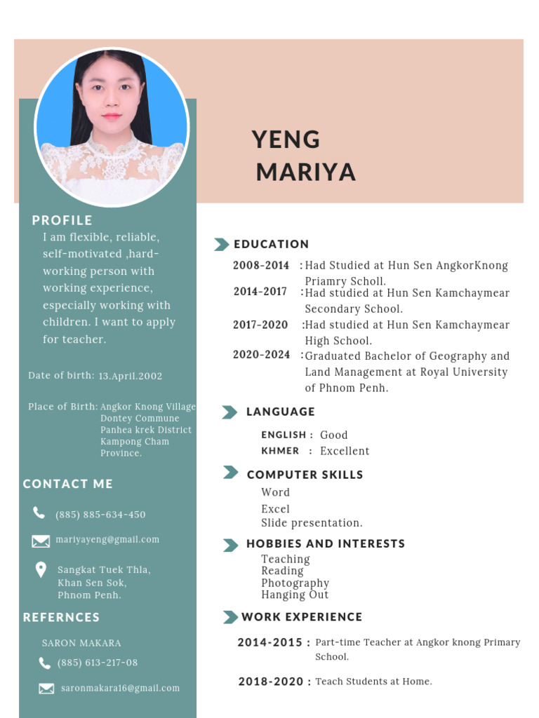 YengMariya - CV - 20240705 - 231809 - 0000 2 | PDF