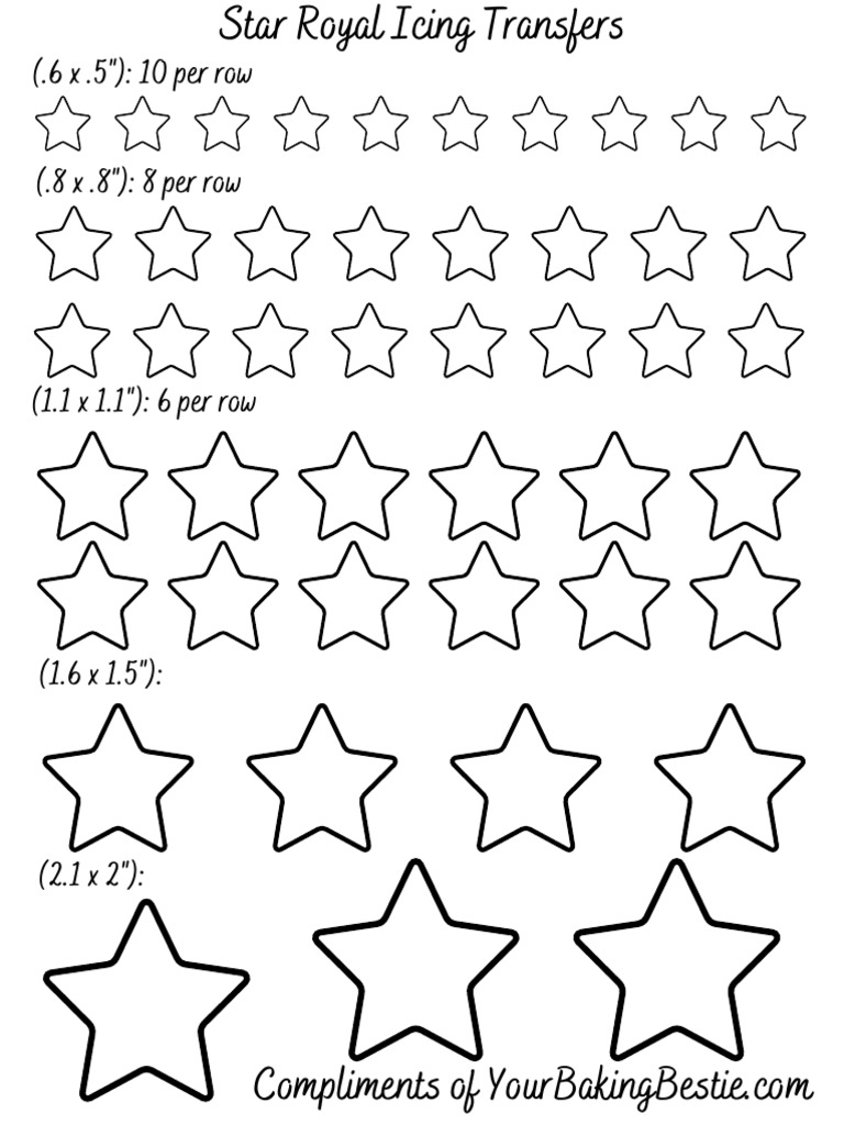 Star Royal Icing Transfers | PDF