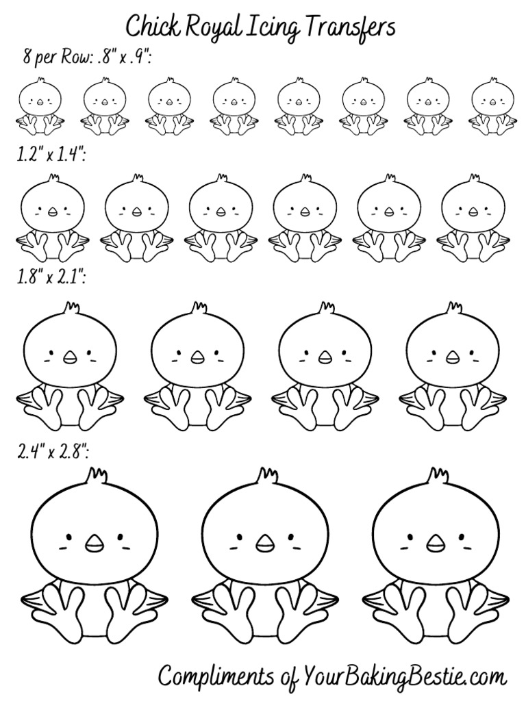 Chick Royal Icing Transfers | PDF