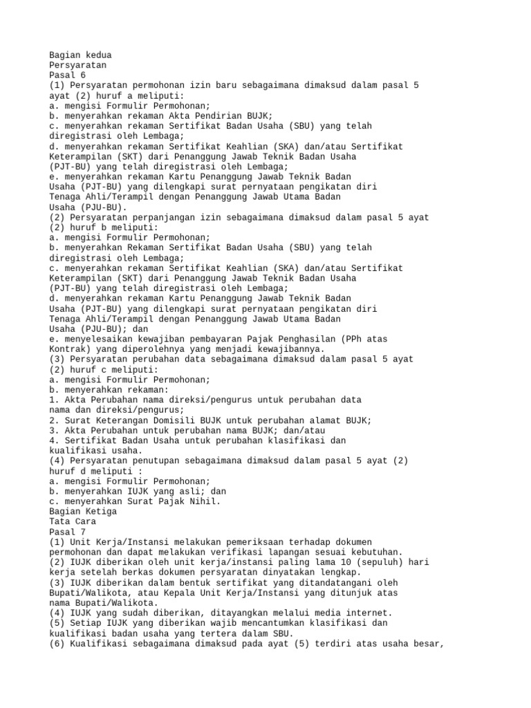 Persyaratan dan Prosedur IUJK | PDF