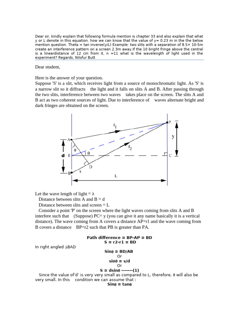 Youn Double Slit | PDF