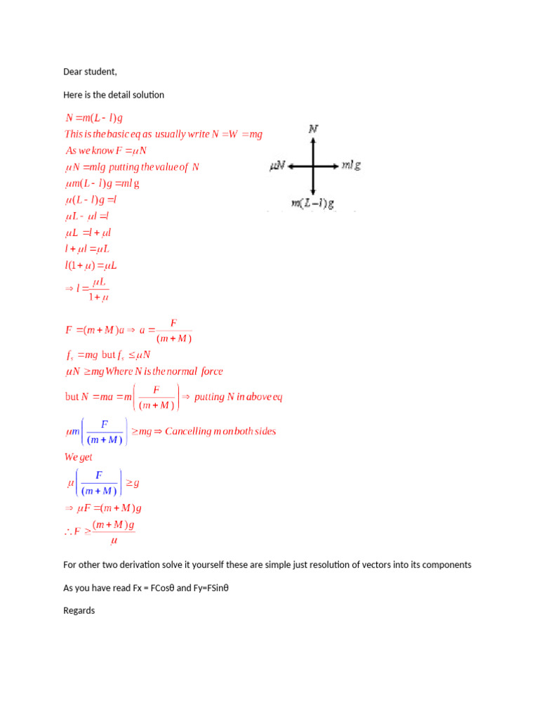 Friction Problem Fetail | PDF