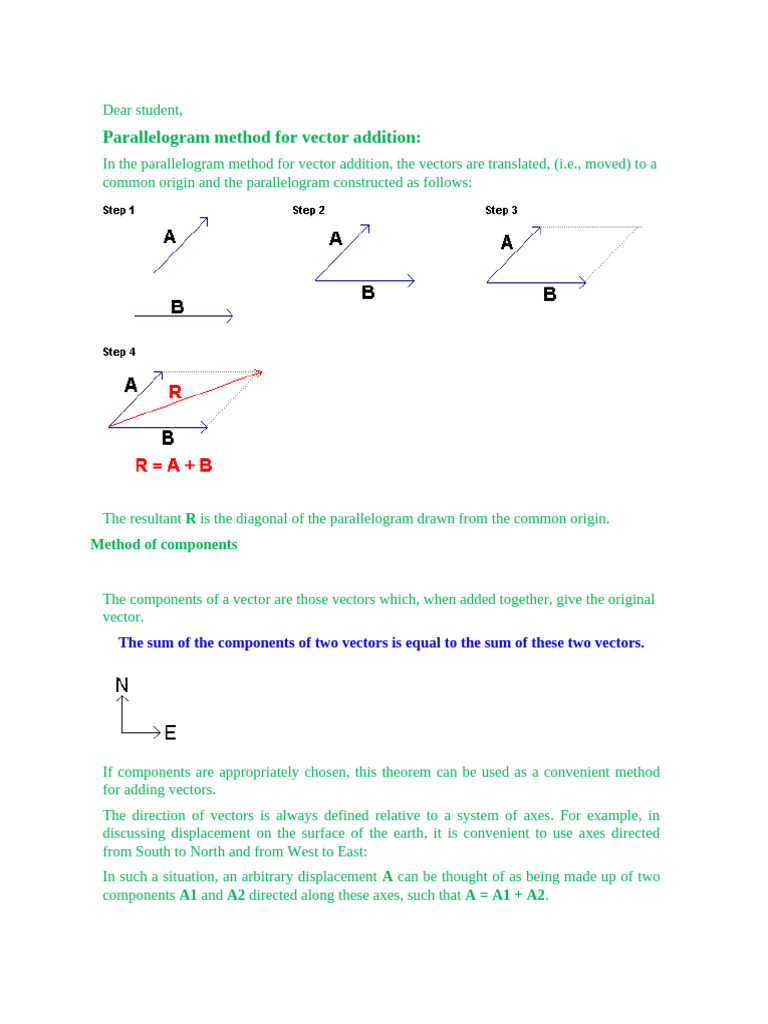 Vectors Addition | PDF