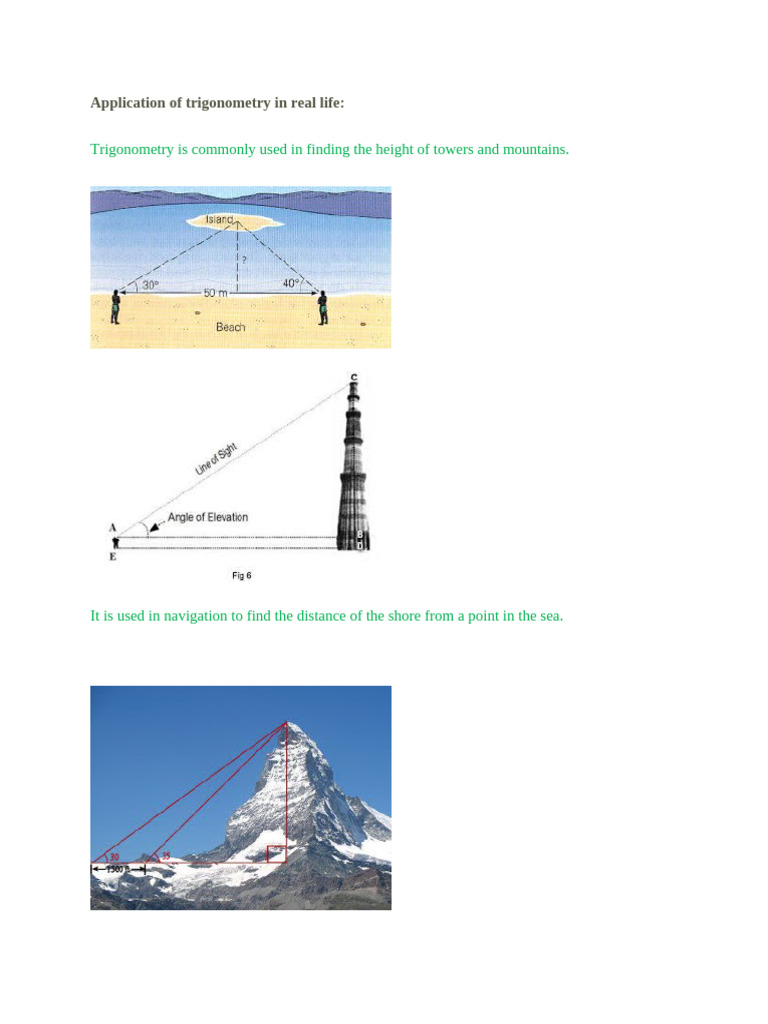 Application of Trigonometry | PDF