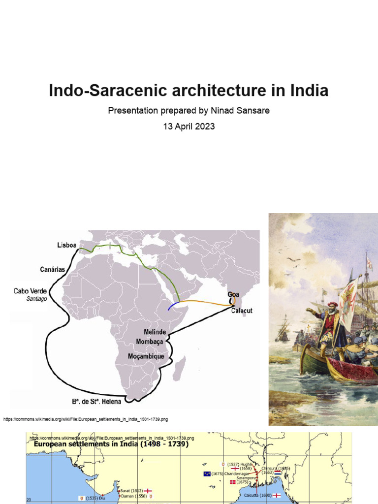 Indo-Saracenic Architecture in India | PDF | Dome | Architectural Elements