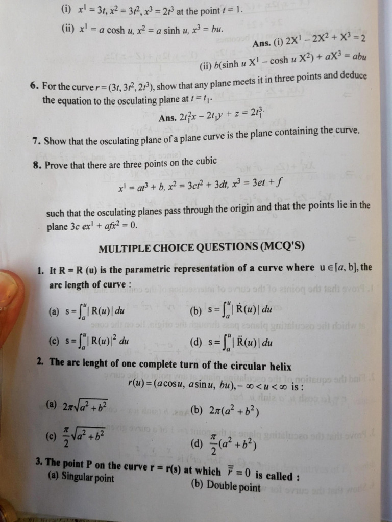 Differential Geometry..... MCQ. ..... Kanha Publication | PDF