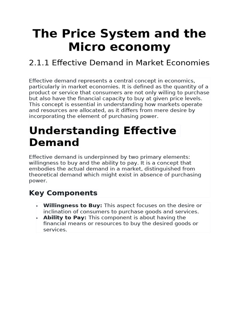 The Price System and the Micro economy | PDF | Elasticity (Economics ...