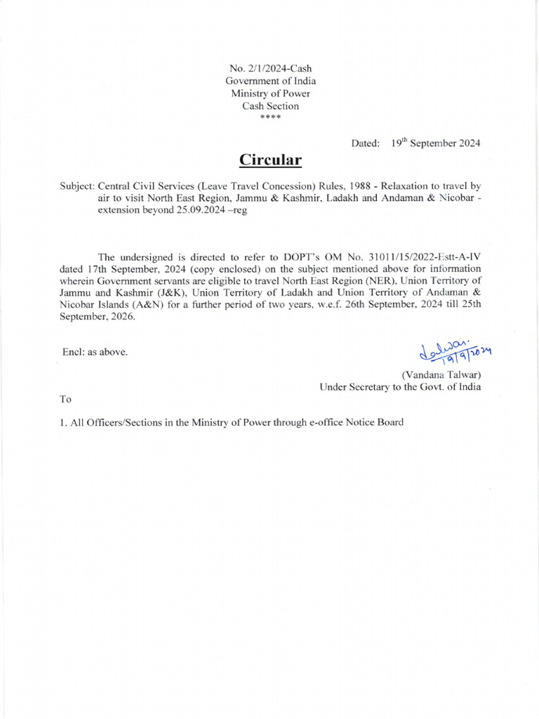 LTC FORM | PDF | Government Of India