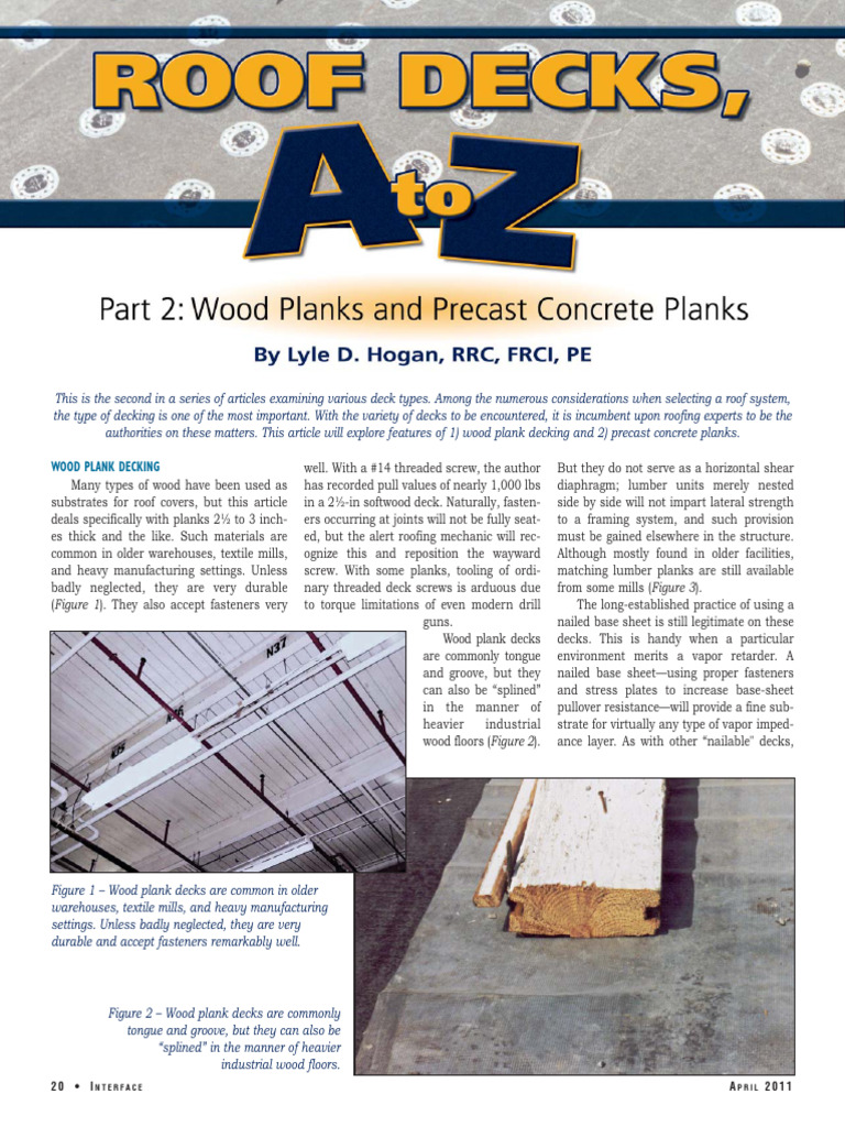 Wood and Precast Concrete Decking Insights | PDF | Prestressed Concrete ...