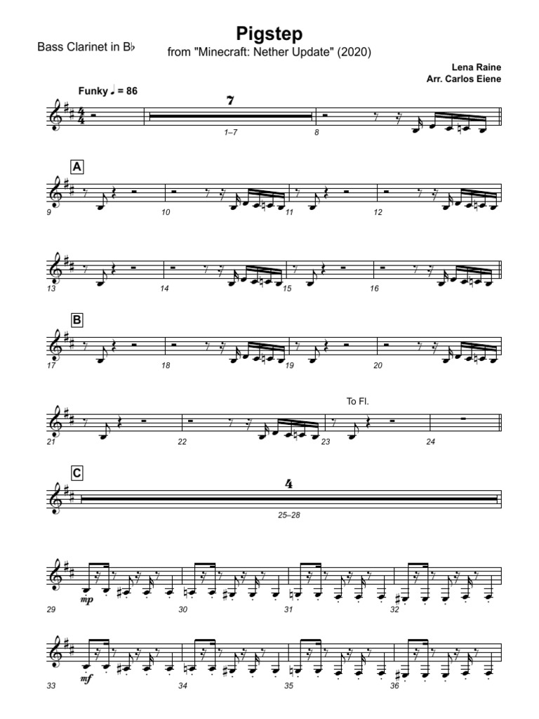 Pigstep - 05 Bass Clarinet in BB | PDF