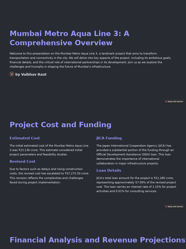 Mumbai Metro Aqua Line 3 A Comprehensive Overview 2nd | PDF ...