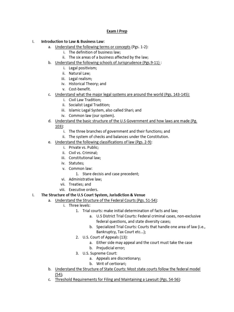 Exam I Prep | PDF | Jurisdiction | Appeal